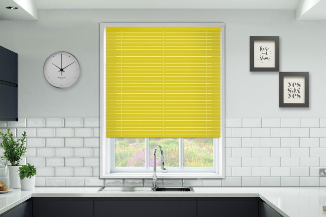 Yellow Venetian Blinds 25mm | Made to Measure | Unbeatable Blinds